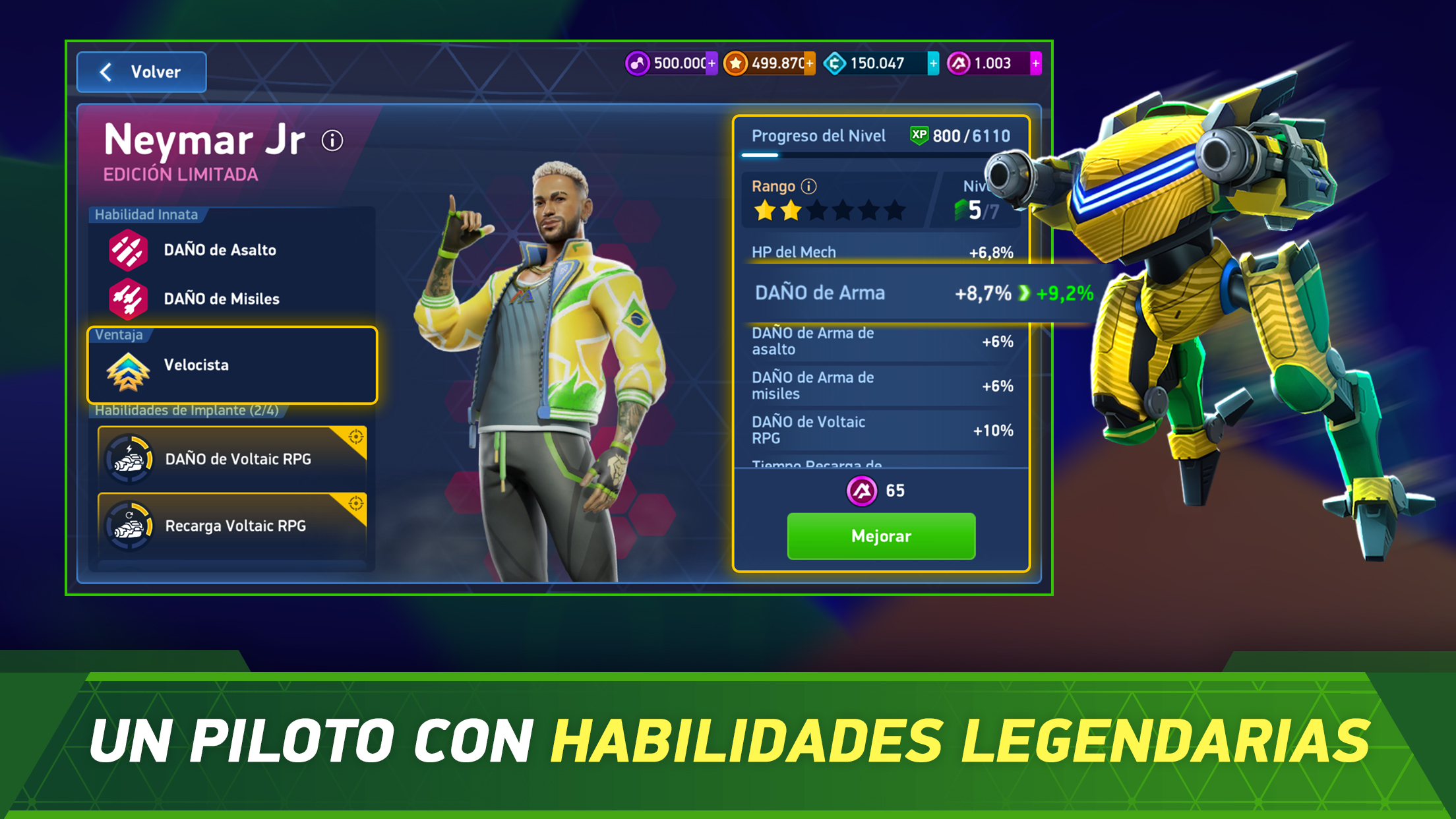 Súbete al mecha, Neymar – Mech Arena - Arata