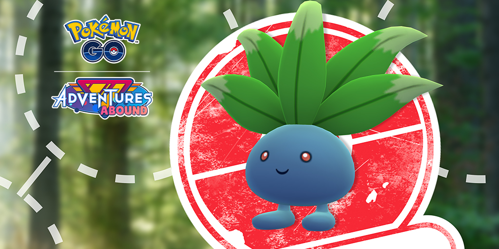 Oddish destacado en la campaña "Juntos con Pokémon" - Arata