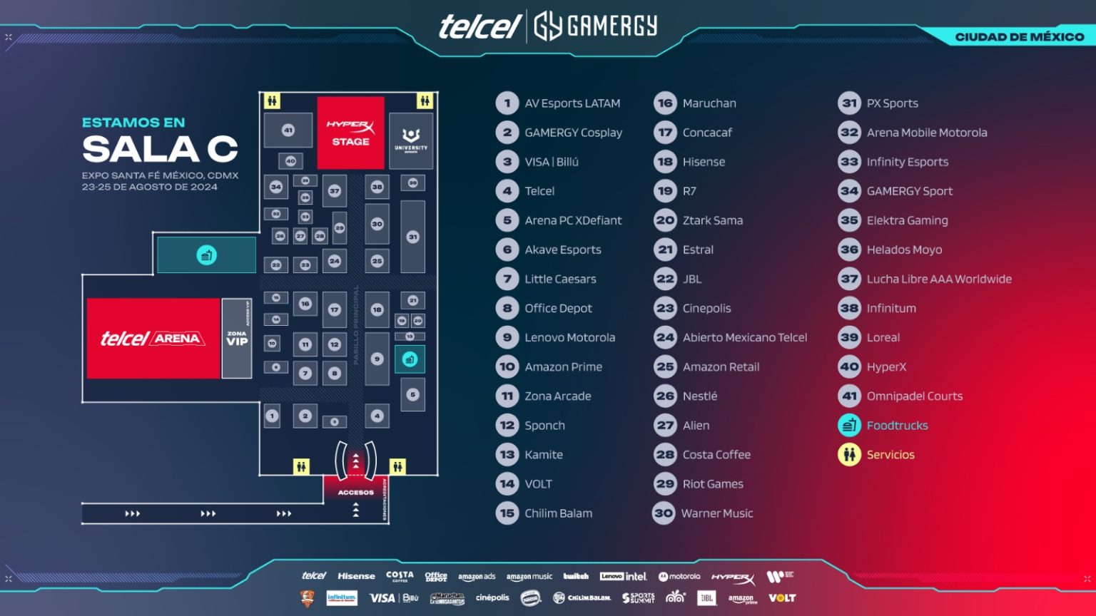 Telcel GAMERGY 2024 Actividades y mapa del evento - Arata