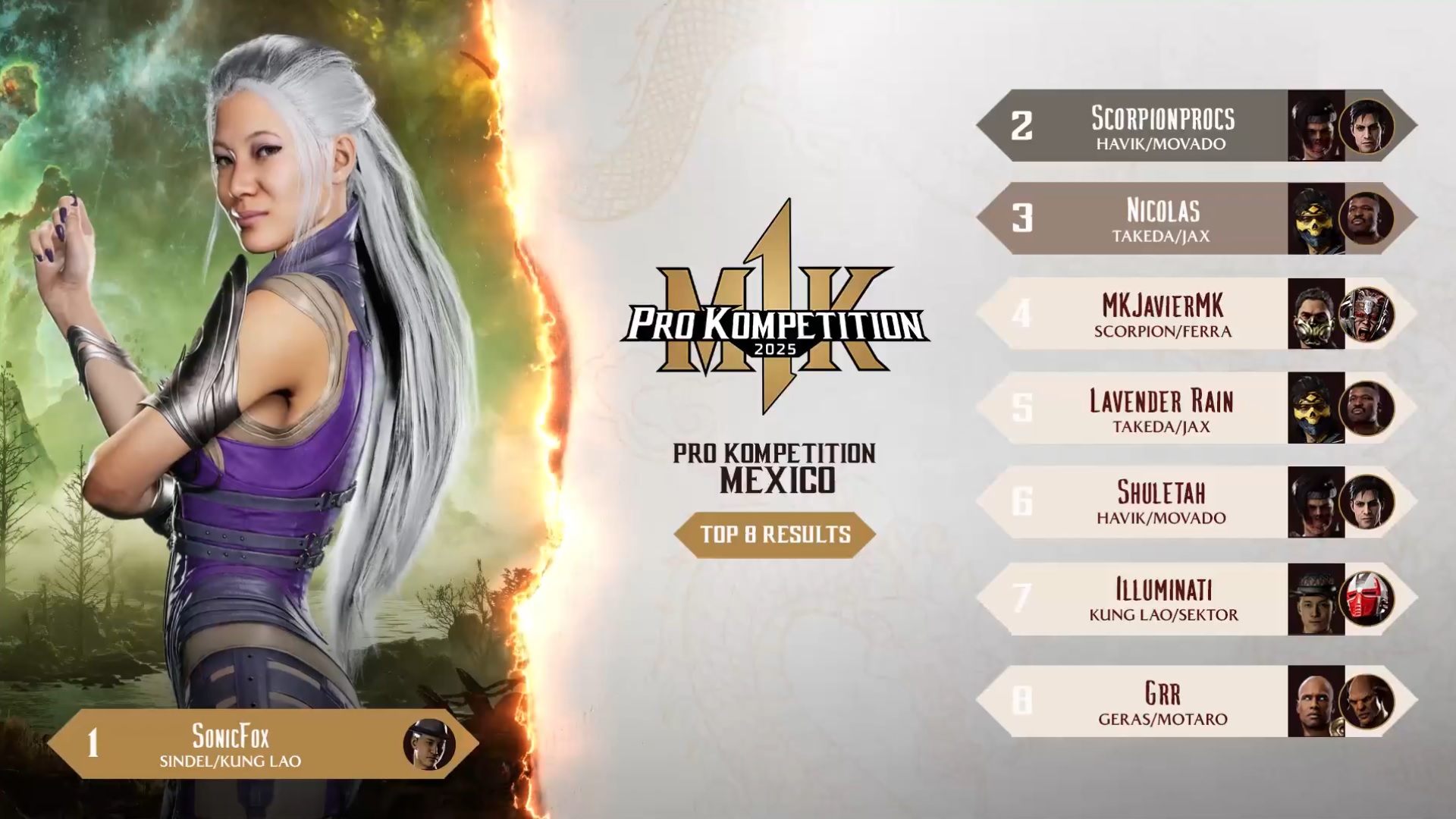 SonicFox gana la Pro Kompetition Mexico 2025 de Mortal Kombat - Arata